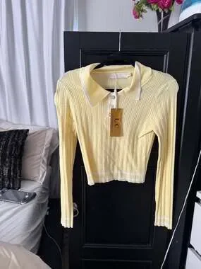 A Beautiful Soul | Sweaters | Preppy Light Yellow Top | Poshmark